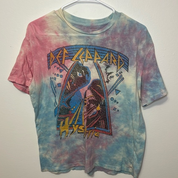 Def Leppard | Tops | Def Leppard Hysteria Tie Dye Graphic Tee Shirt ...